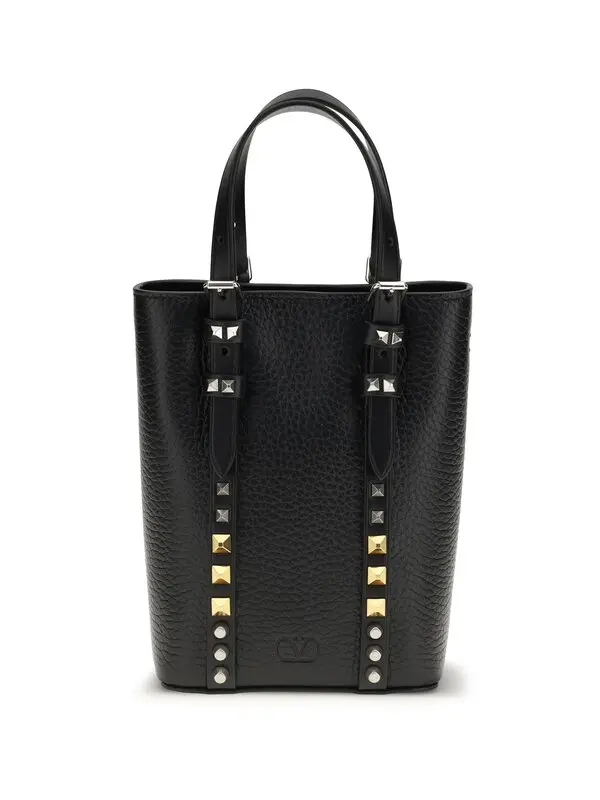 Valentino Garavani Rockstud Mini Bucket Bag - Black