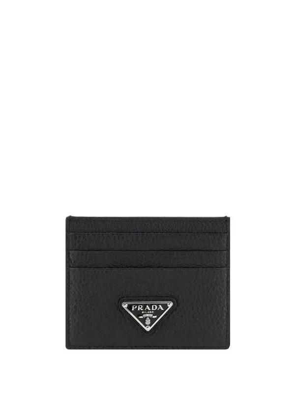 Prada Leather Card Holder - Black