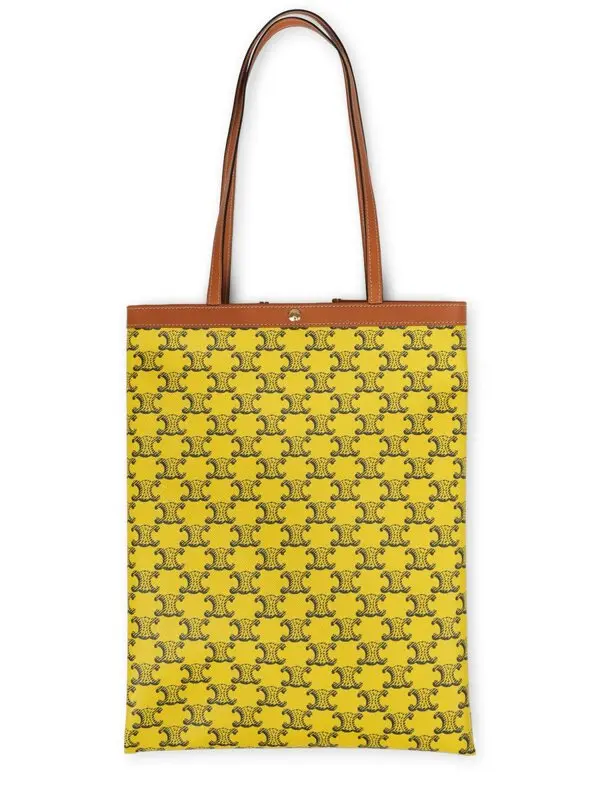 Celine Triomphe Canvas Shopper Bag - Yellow