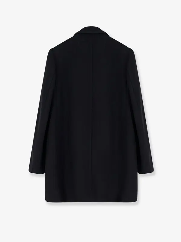 Dries Van Noten Wool Blend Lace Detail Coat