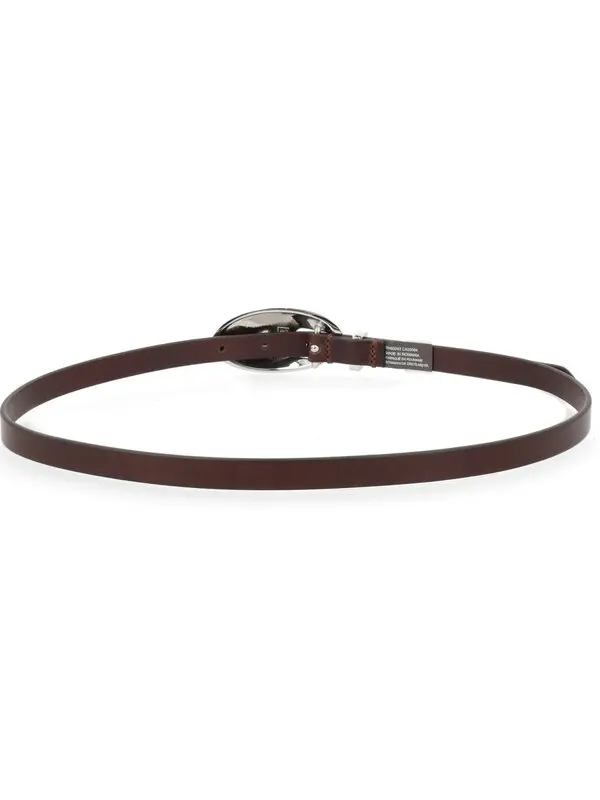 DIESEL® B-rop Belt With Logo Buckle - Brown
