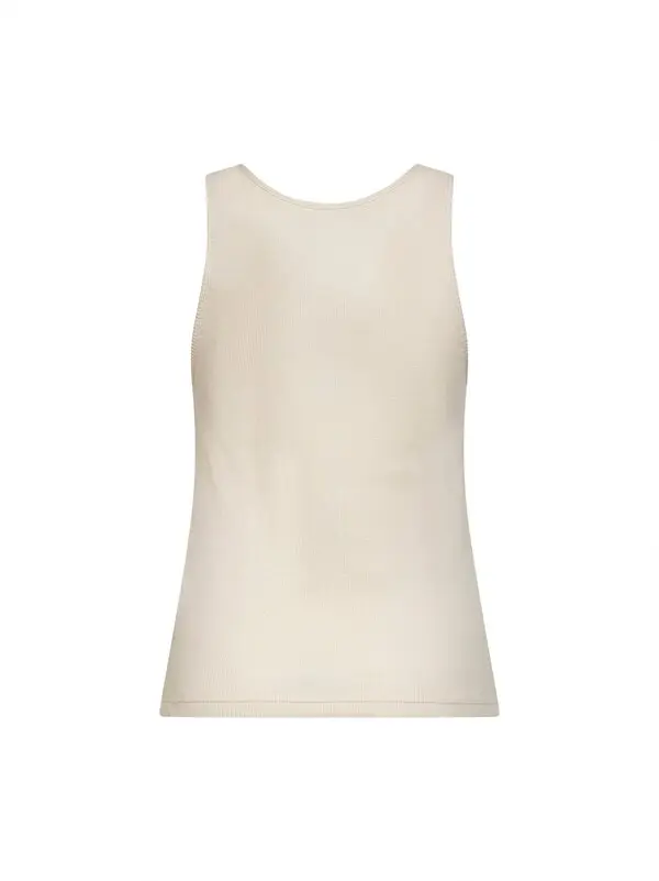Saint Laurent Ribbed Cotton Cassandre Tank Top - Multicolor