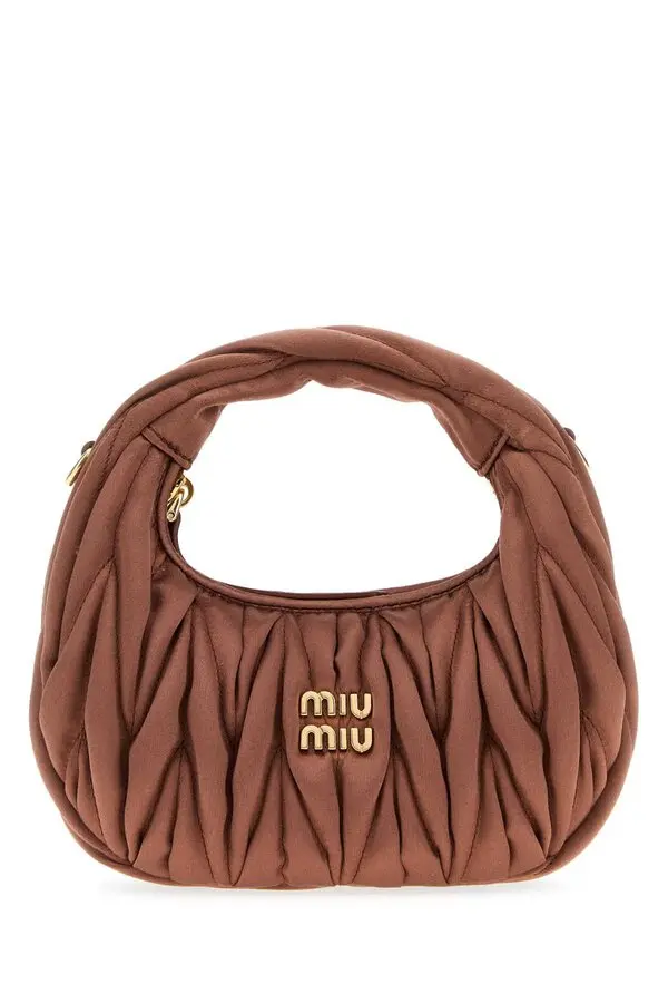 Miu Miu Antiqued Satin Mini Wander Handbag