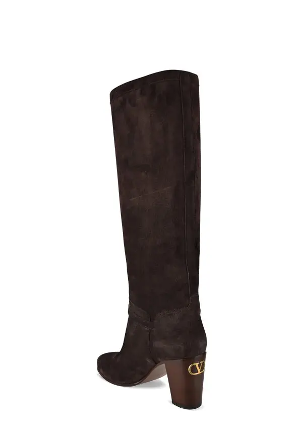 Valentino Garavani Suede High Heel Boots