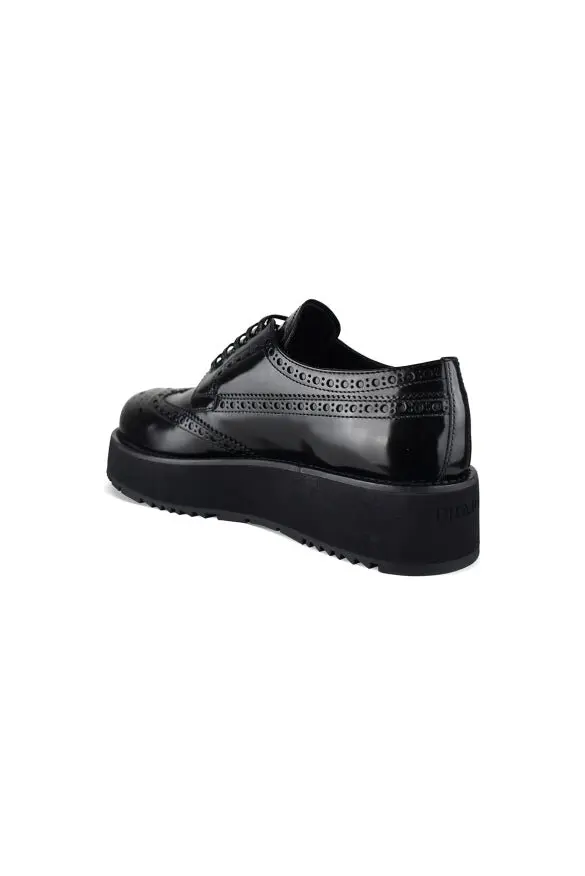 Prada Patent Leather Platform Derbies