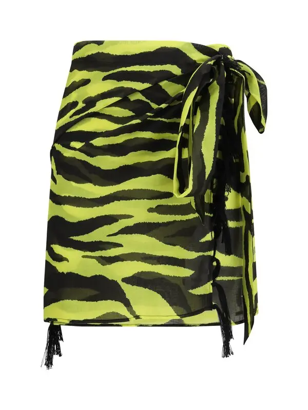 Attico Printed Muslin Pareo - Yellow