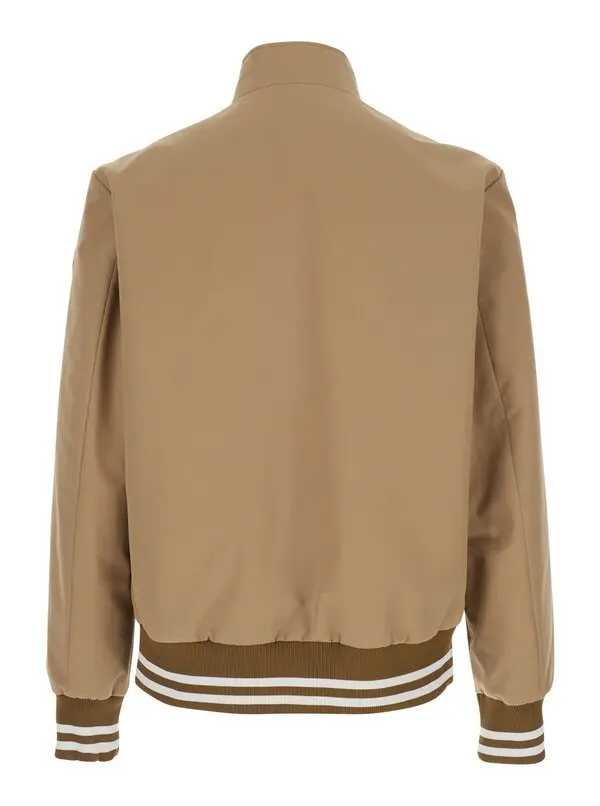 Moncler Reversible Puffer Jacket With Logo Patch - Multicolor