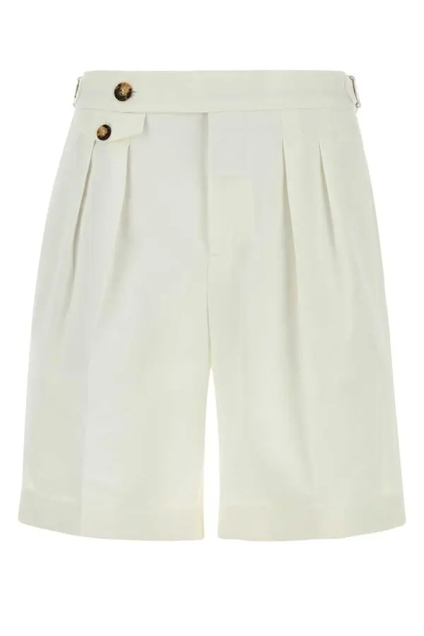 Brunello Cucinelli Cotton Blend Bermuda Shorts - White