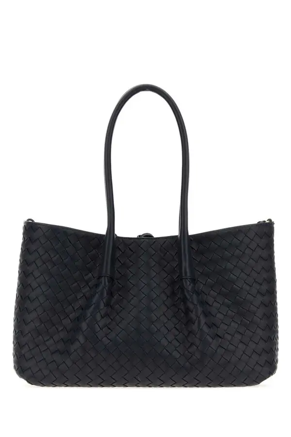 Bottega Veneta Midnight Leather Pinacoteca Reversible Shopping Bag - Blue