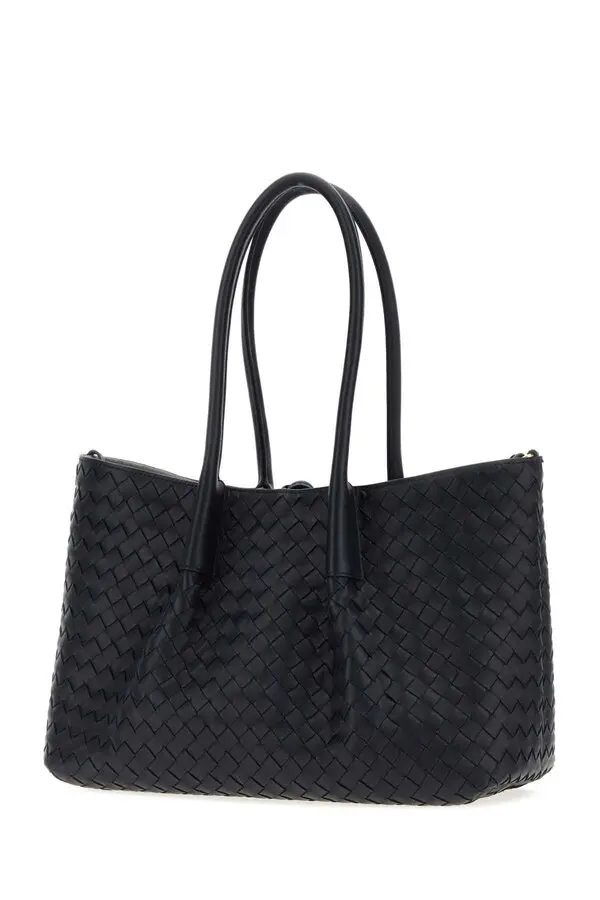 Bottega Veneta Midnight Leather Pinacoteca Reversible Shopping Bag - Blue