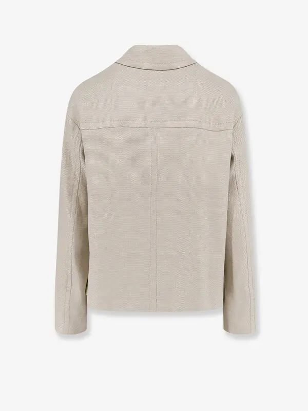 Max Mara Distressed Linen And Cotton Jacket - Multicolor