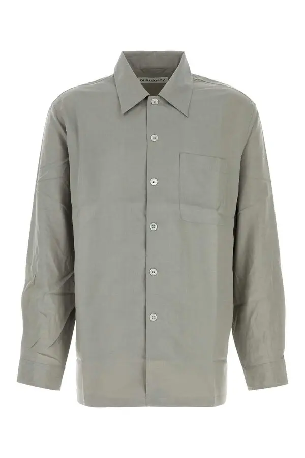 Our Legacy Grey Lyocell Shirt