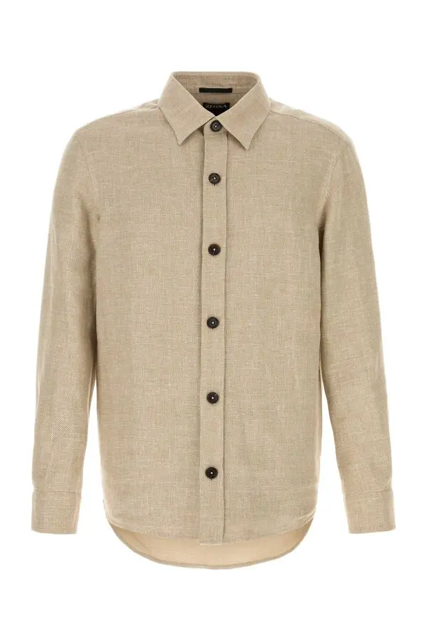 Zegna Beige Cashmere Blend Shirt