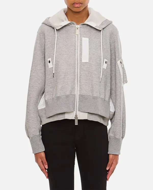 Sacai Sponge Sweat X Nylon Twill Hoodie - Multicolor
