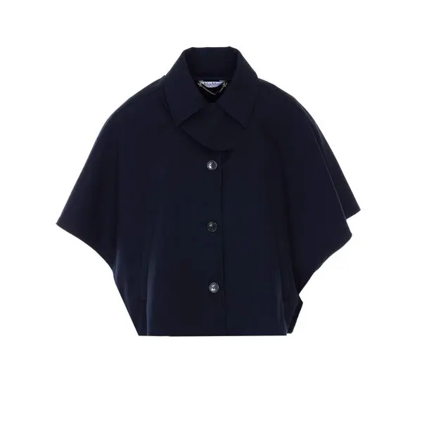 Max Mara Paggio Drip-proof Gabardine Hood - Blue