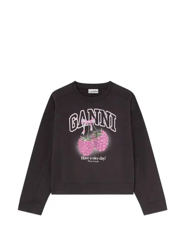 GANNI Cotton Sweatshirt - Multicolor