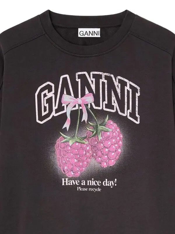 GANNI Cotton Sweatshirt - Multicolor