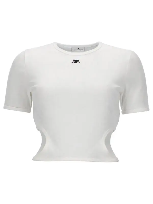 COURREGES Cut Out Logo T-shirt - White