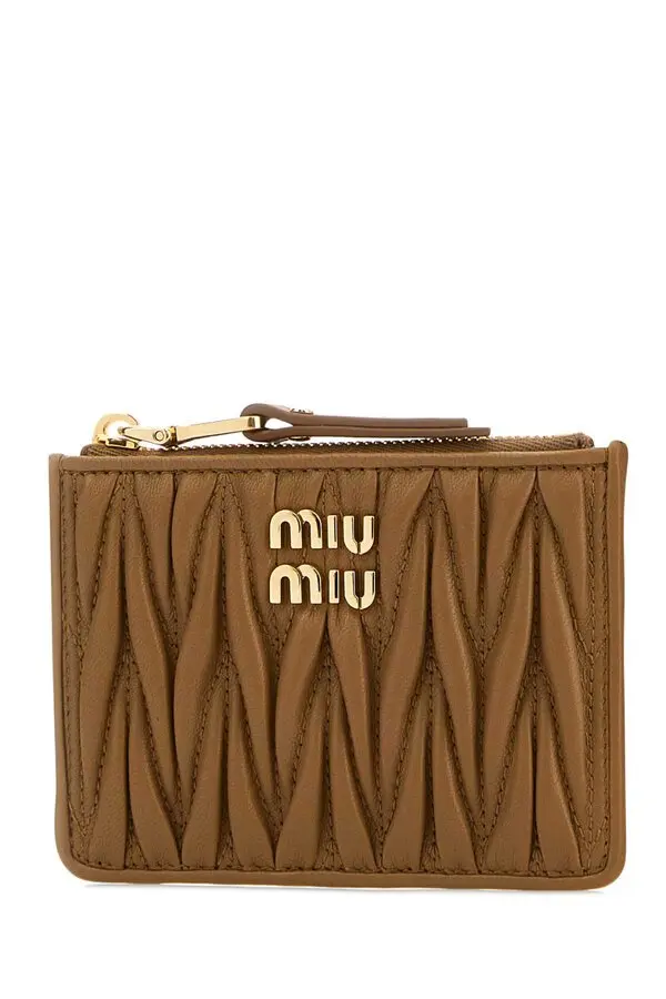 Miu Miu Caramel Nappa Leather Card Holder