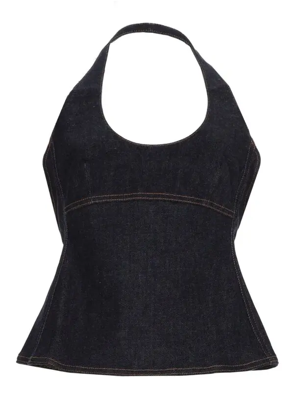 Jacquemus Denim Halter Top - Blue