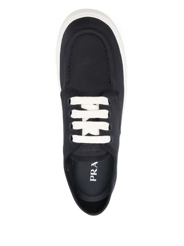 Prada Canvas Lace-up Sneakers