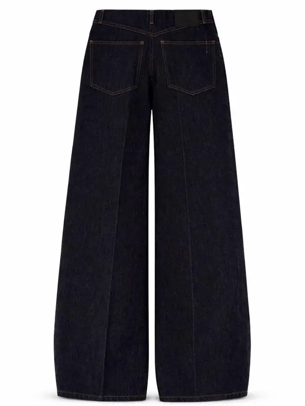 Sportmax Wide Leg Low Waist Jeans - Blue