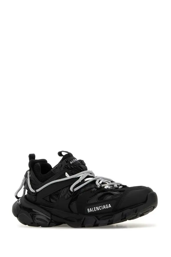 Balenciaga Mesh And Rubber Track Trail Lace Up Sneakers - Black