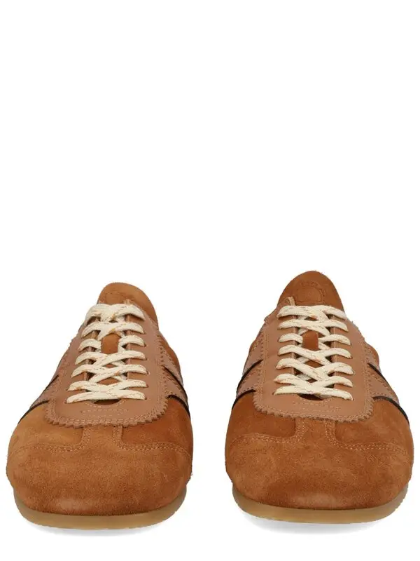 Dries Van Noten Suede Sneaker Mule - Brown
