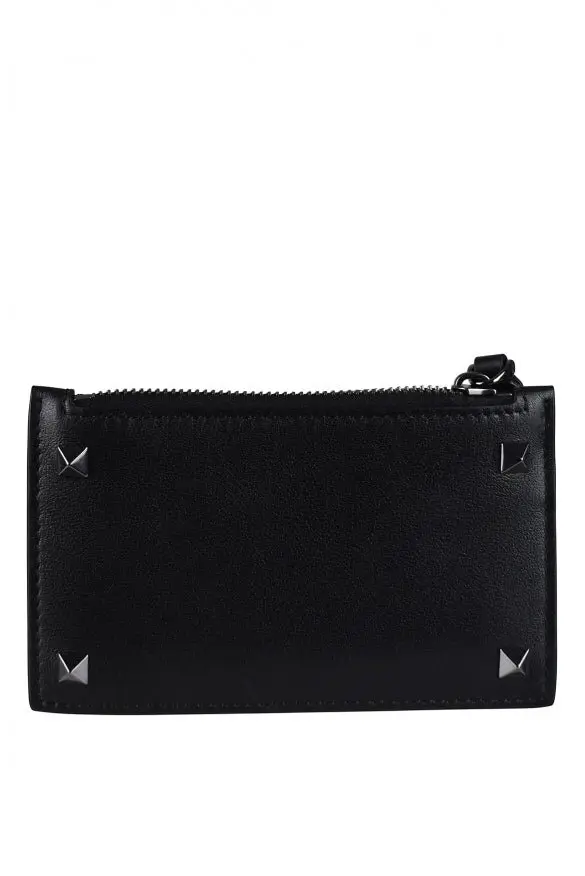 Valentino Garavani Rockstud Card Holder - Black