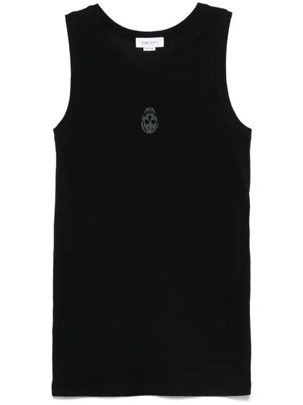 Alexander McQueen Skull Detail Cotton Top