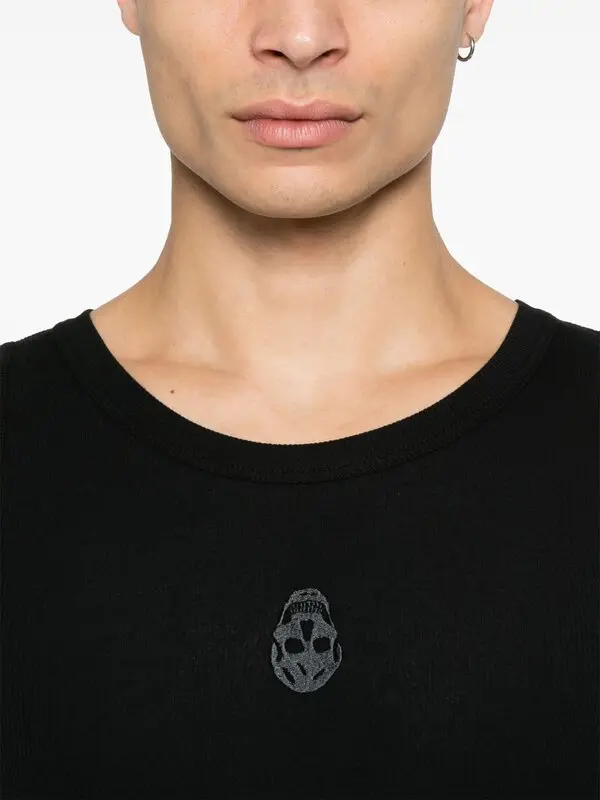 Alexander McQueen Skull Detail Cotton Top