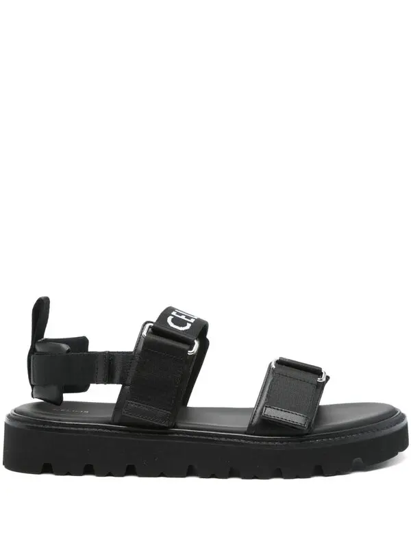 Celine Billie Platform Sandals With Buckle Fastening And Pull-tab - Multicolor