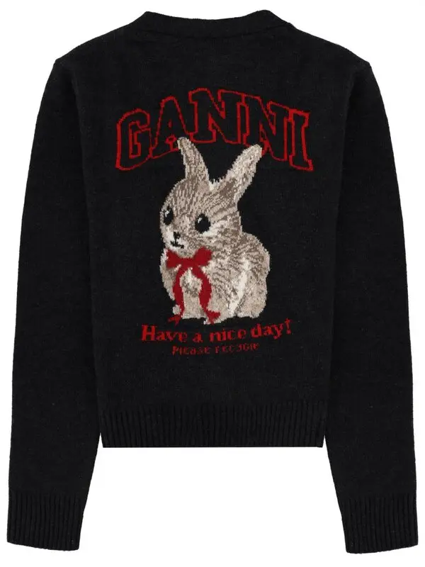 GANNI Cardigan With Graphics - Multicolor