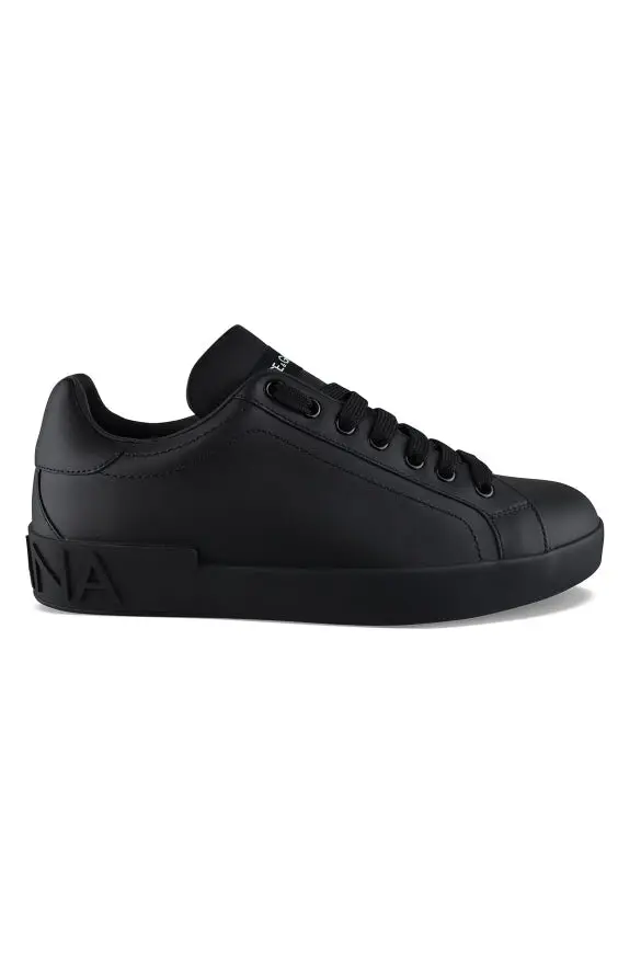 Dolce & Gabbana Portofino Leather Lace-up Sneakers