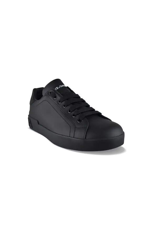 Dolce & Gabbana Portofino Leather Lace-up Sneakers