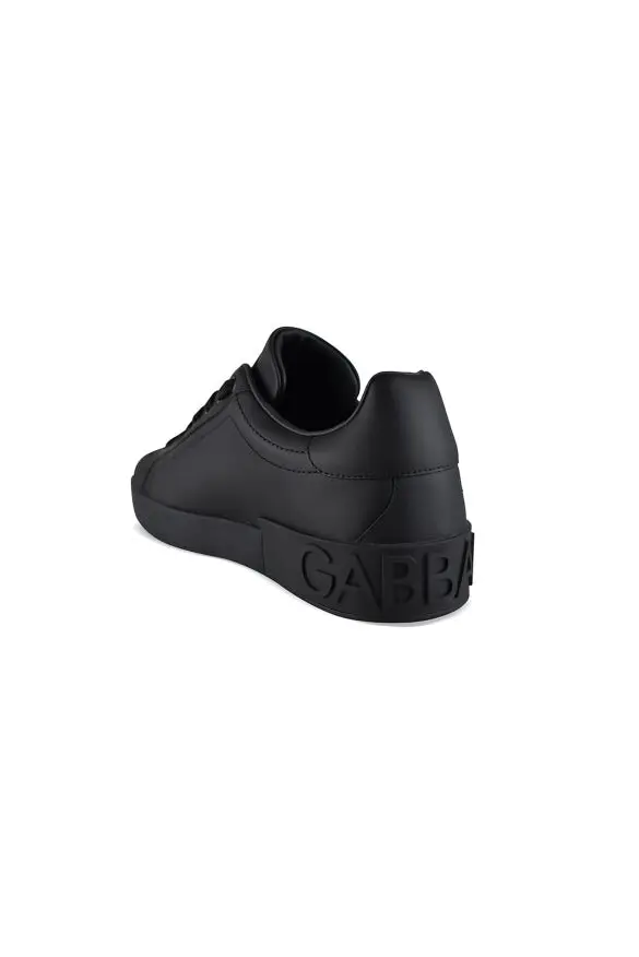 Dolce & Gabbana Portofino Leather Lace-up Sneakers