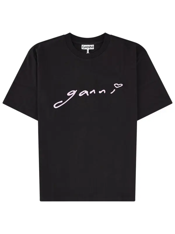 GANNI Logo T-shirt - Black