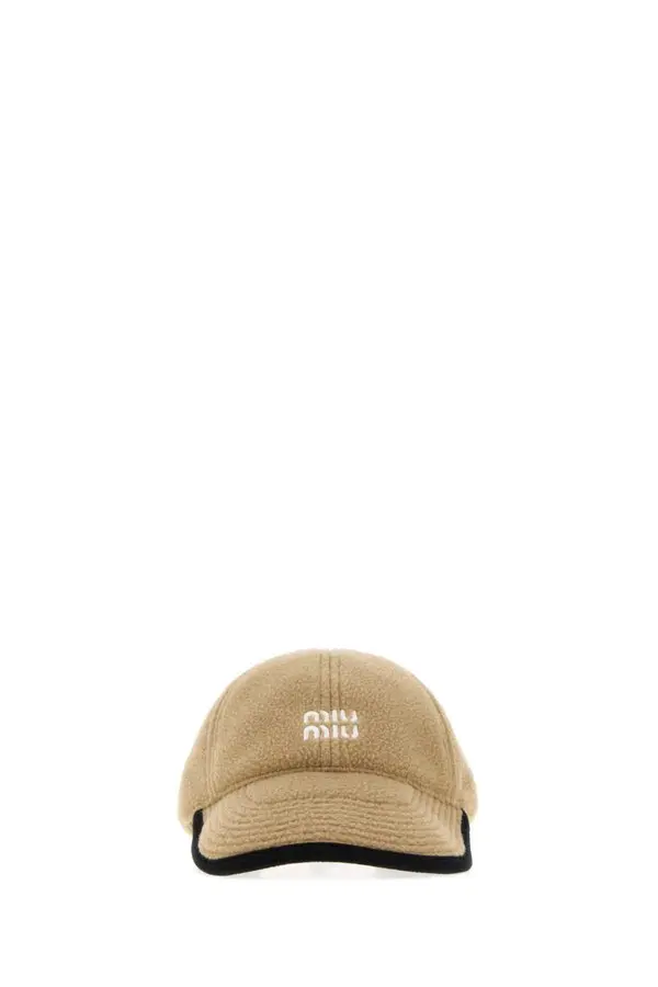 Miu Miu Embroidered Crochet Bucket Hat - Brown