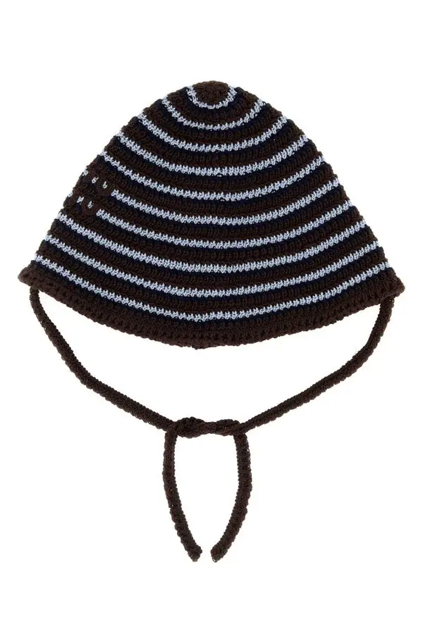 Miu Miu Embroidered Crochet Bucket Hat - Multicolor