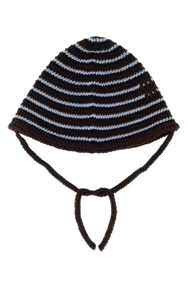 Miu Miu Embroidered Crochet Bucket Hat - Multicolor