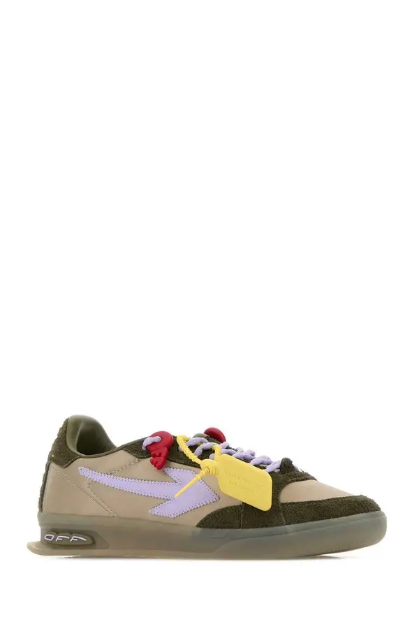 Off-White Two-tone Suede And Fabric "end Of Play" Sneakers - Multicolor