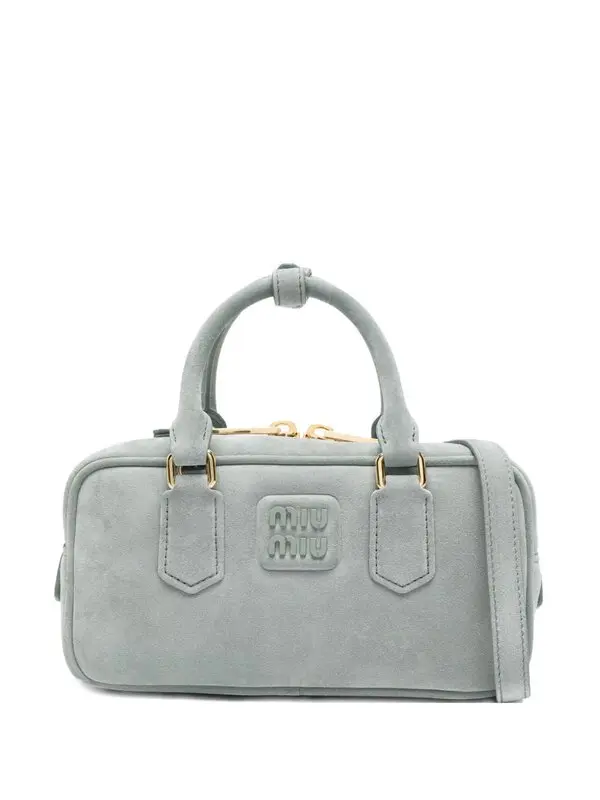 Miu Miu Arcadie Suede Leather Handbag - Multicolor