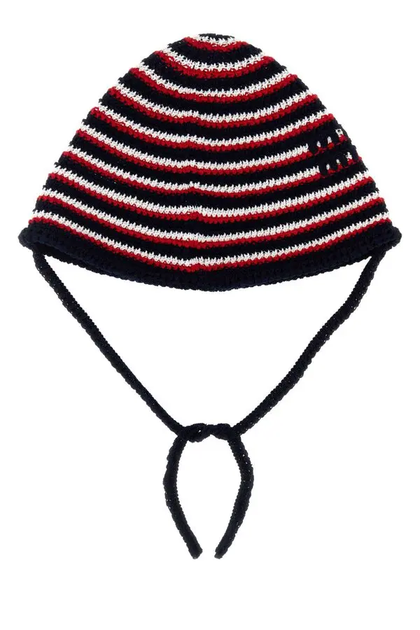 Miu Miu Embroidered Crochet Bucket Hat - Multicolor