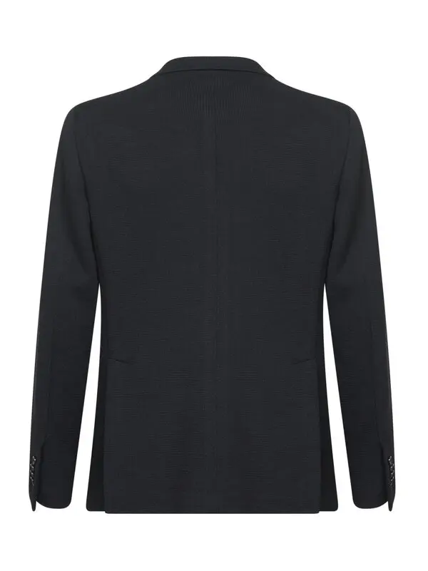 Tagliatore Black Jersey Montecarlo Single-breasted Blazer