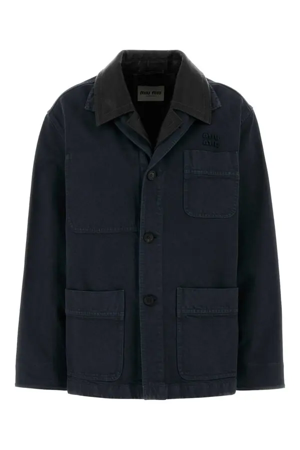 Miu Miu Navy Denim Trucker Jacket