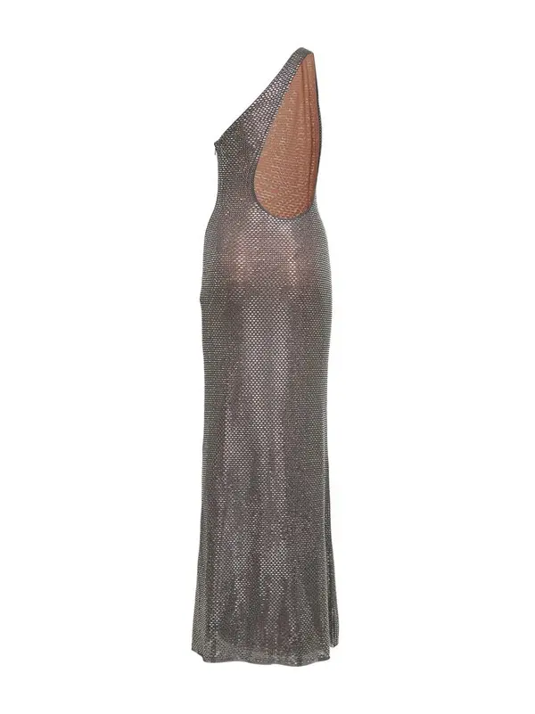 SELF-PORTRAIT One-shoulder Embellished Maxi Dress - Multicolor