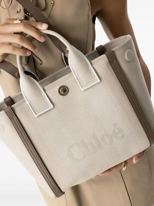 Chloé Small Canvas Tote With Adjustable Strap - Multicolor