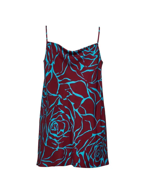 Dries Van Noten Burgundy Printed Viscose Camisole Top