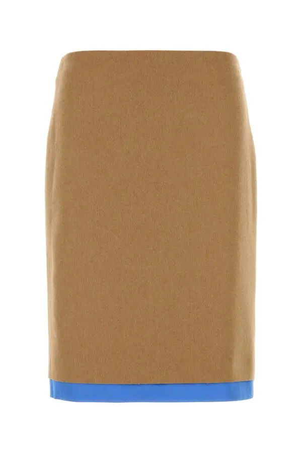 Miu Miu Camel Skirt - Brown