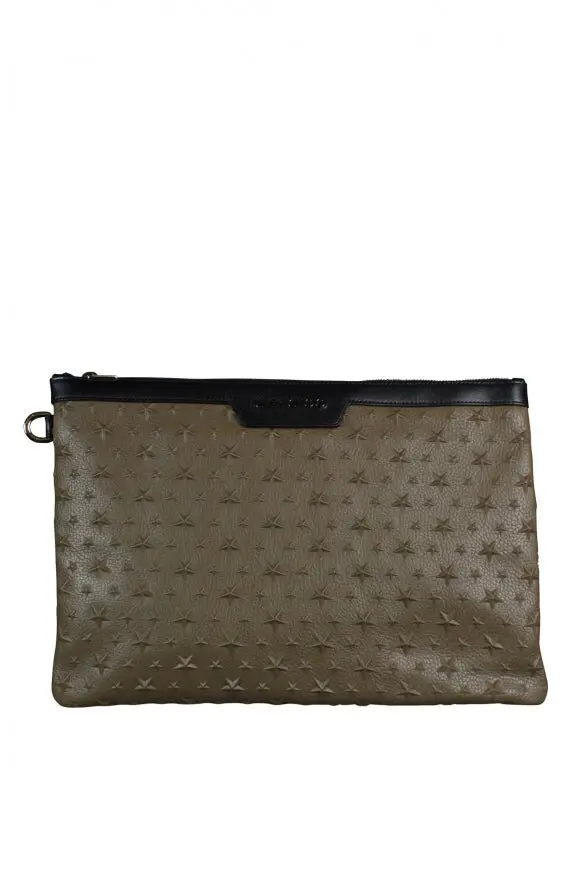 JIMMY CHOO Derek Clutch Bag - Brown